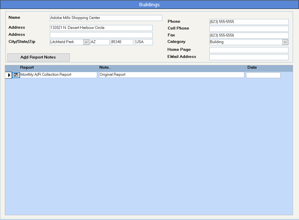 Company - Report Notes